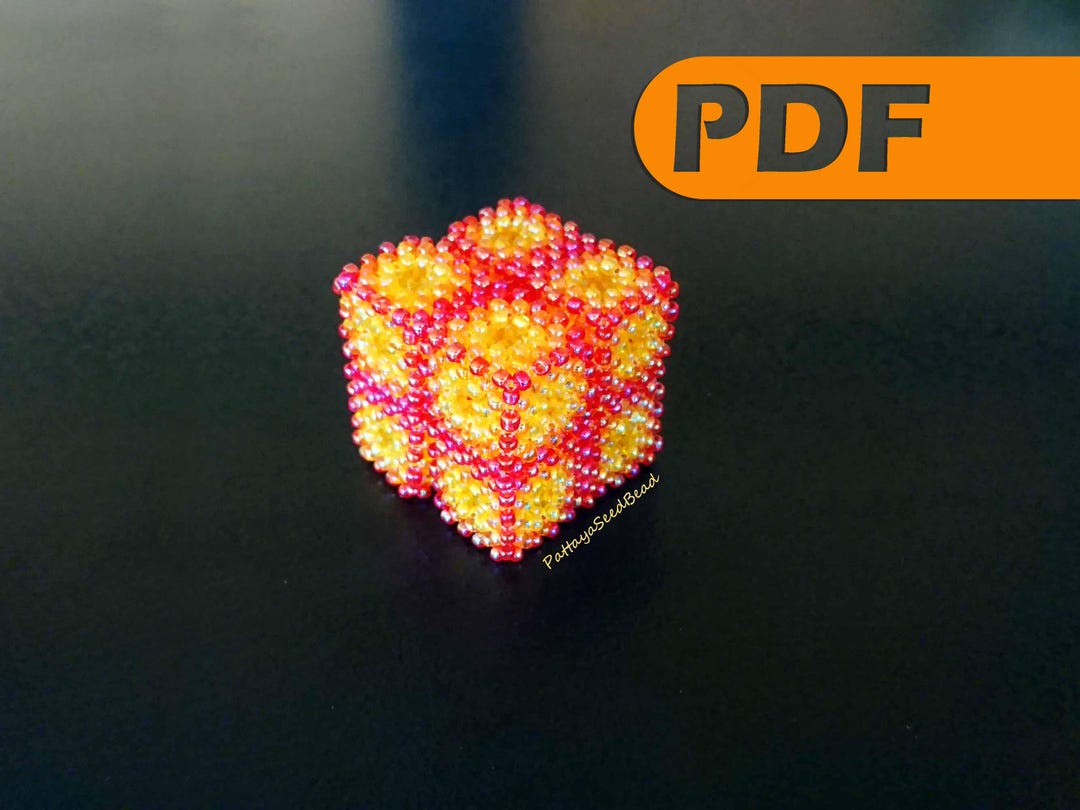 Beading Pattern for Infinity Open Cube Fidget Toy – RAW Cross Weave ...