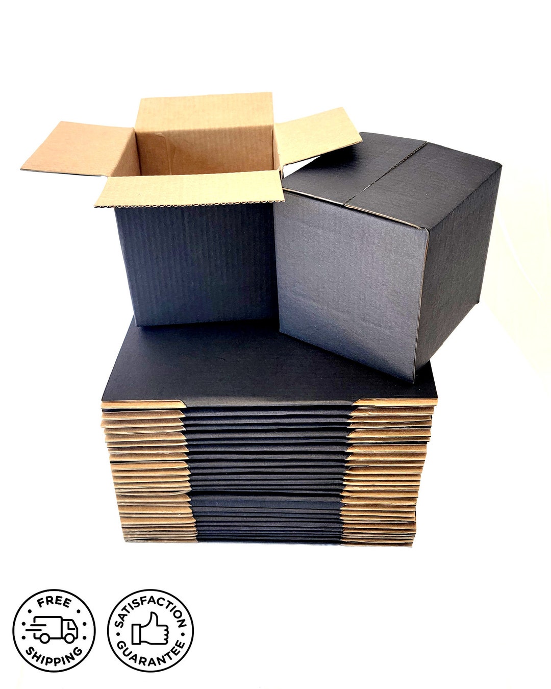 4x4x4 Black Shipping Boxes For Small Business Packaging Boxes T