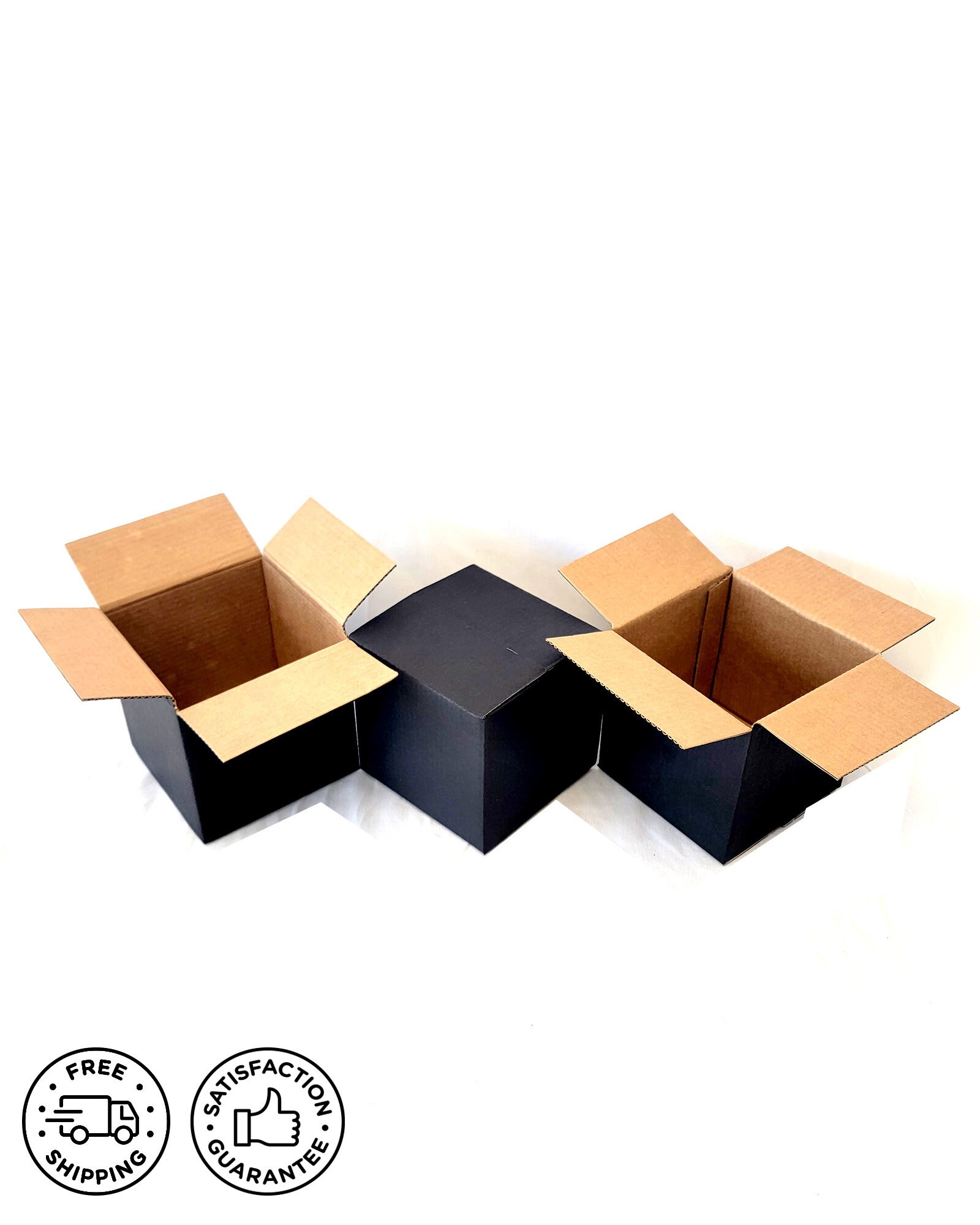 4x4x4 Black Shipping Boxes For Small Business Packaging Boxes T