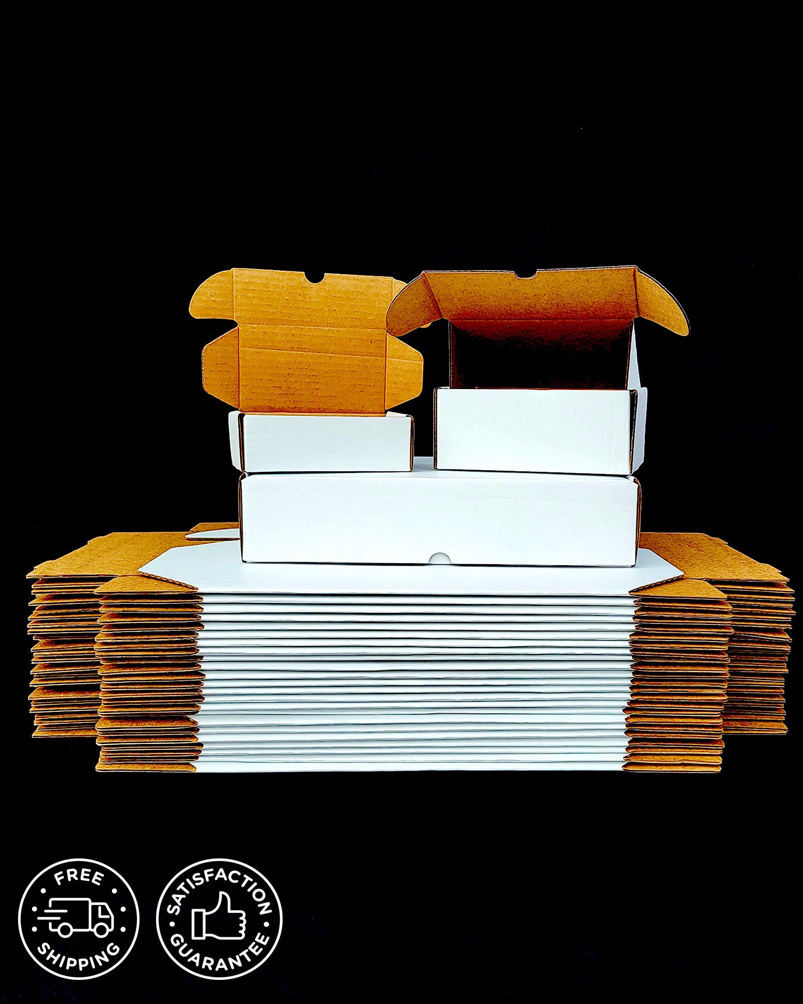 Pack of 25/50/100 White Boxes, Packaging Boxes, Gift Boxes, Mailer ...