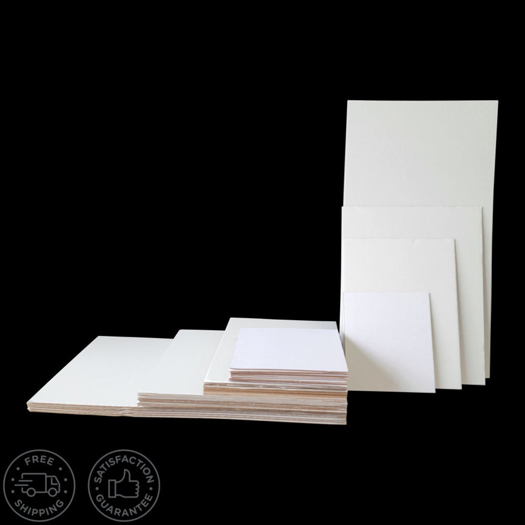 Pack of Multiple Sizes of Top White Sheets, Cardboard Pads, Inserts ...