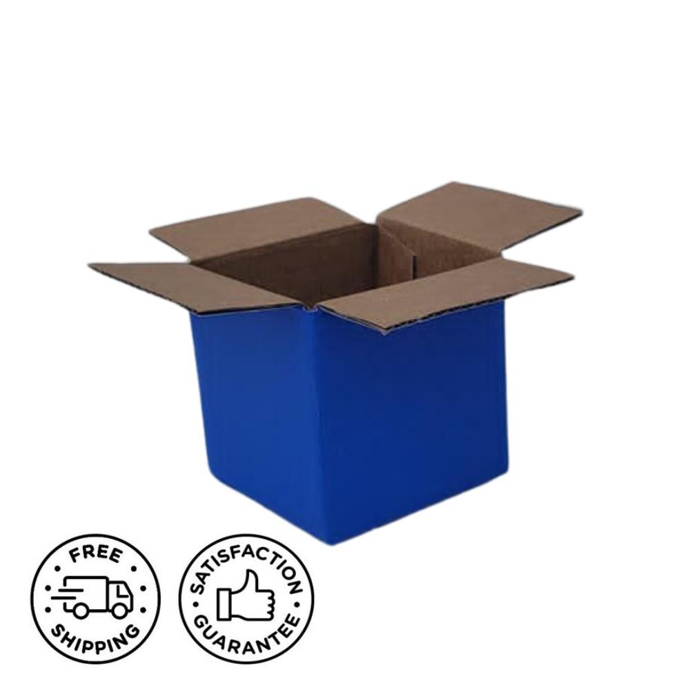 4X4X4 Blue Shipping Boxes for Small Business, Packaging Boxes, Gift ...
