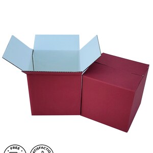 4X4X4 Red Shipping Boxes for Small Business, Packaging Boxes, Gift ...