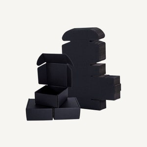 Pack of 50 Black Boxes, Packaging Boxes, Gift Boxes, Mailer Boxes ...
