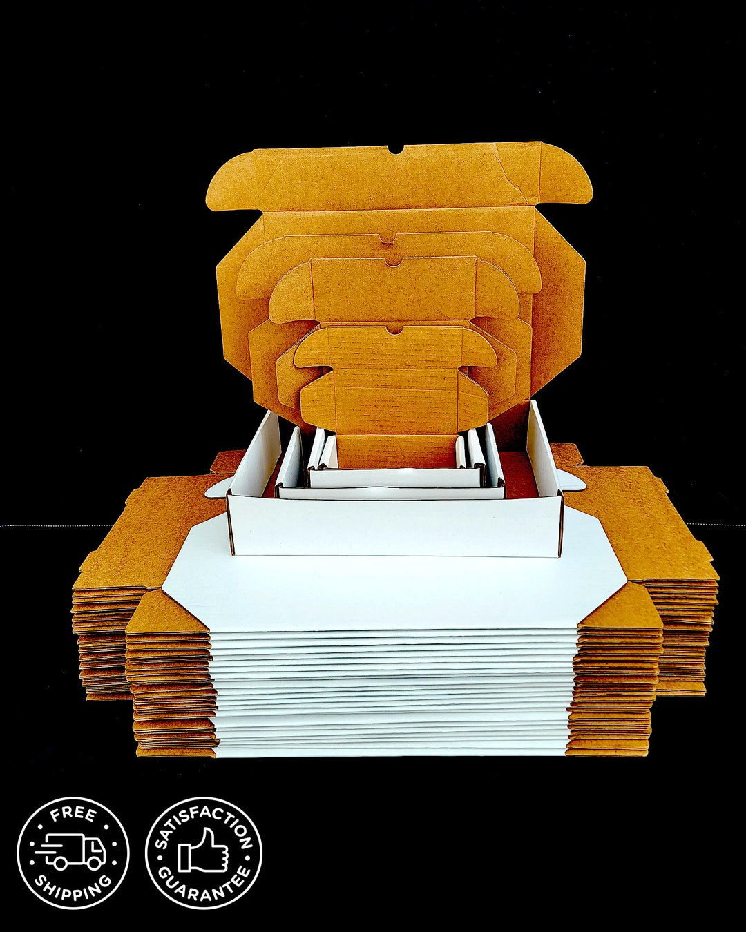 Pack of 25/50/100 White Boxes, Packaging Boxes, Gift Boxes, Mailer ...