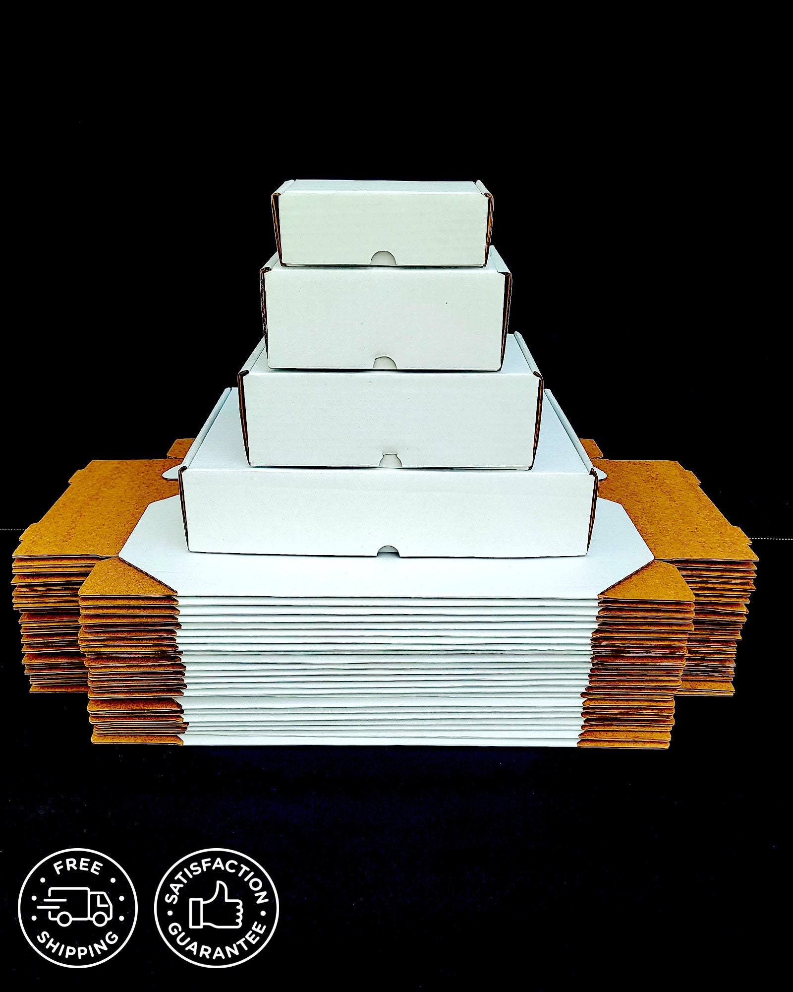 Pack of 25/50/100 White Boxes, Packaging Boxes, Gift Boxes, Mailer ...