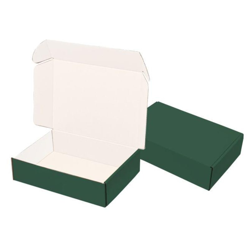 Pack of 50 Green Cardboard Mailing Boxes, Matte Finish - Etsy