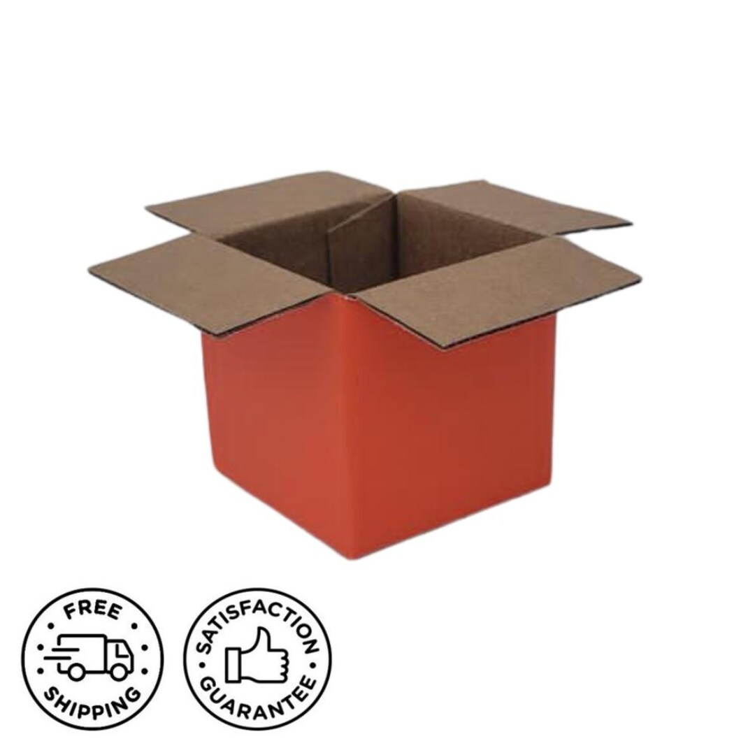 4X4X4 Orange Shipping Boxes for Small Business, Packaging Boxes, Gift ...