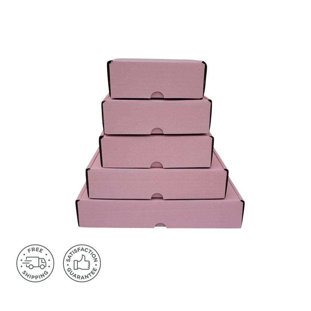 Pack 50 Pink Mailer Boxes, Packaging Boxes, Gift Boxes, Custom Shipping ...