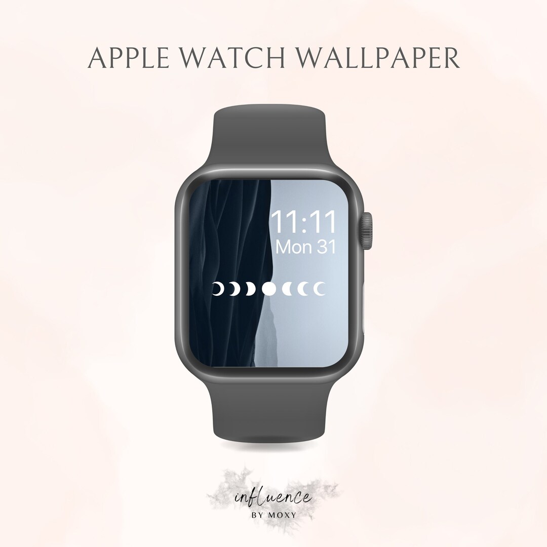 Dreamy Celestial Watch Faces | Dark Moon Apple Watch Background ...