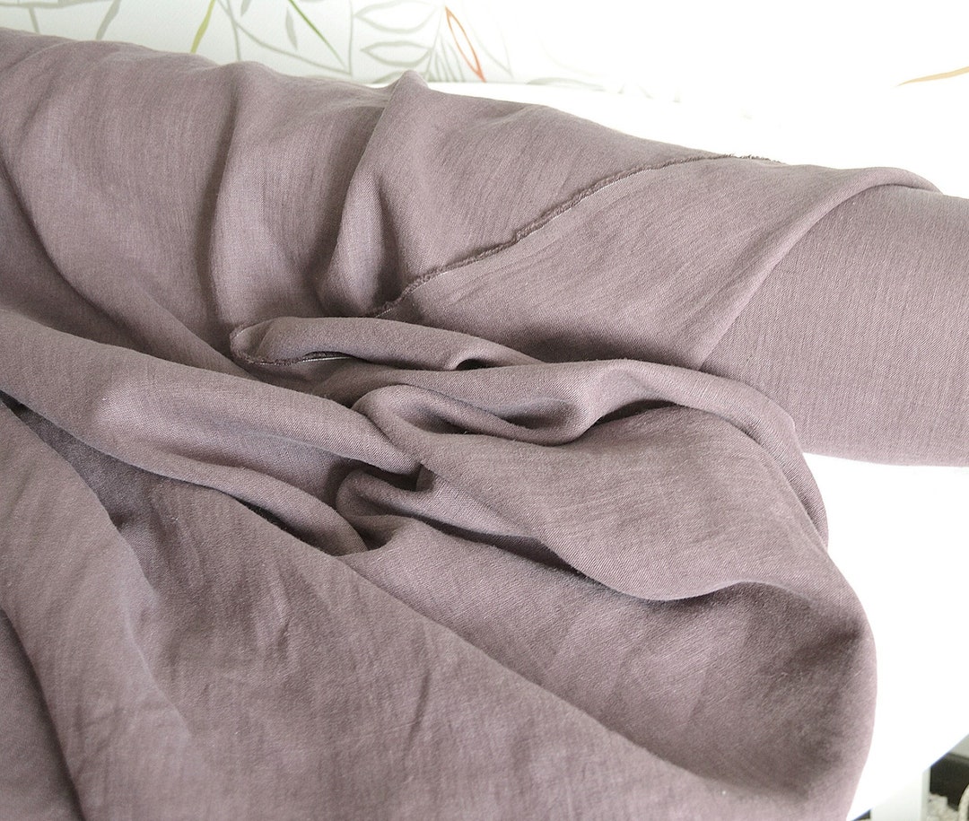 Old Rose/light Mauve 100% Linen Fabric 205gsm, 145cm/58inches Wide ...