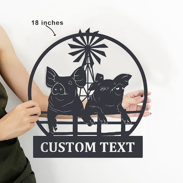 Pig Custom Metal Sign - Etsy