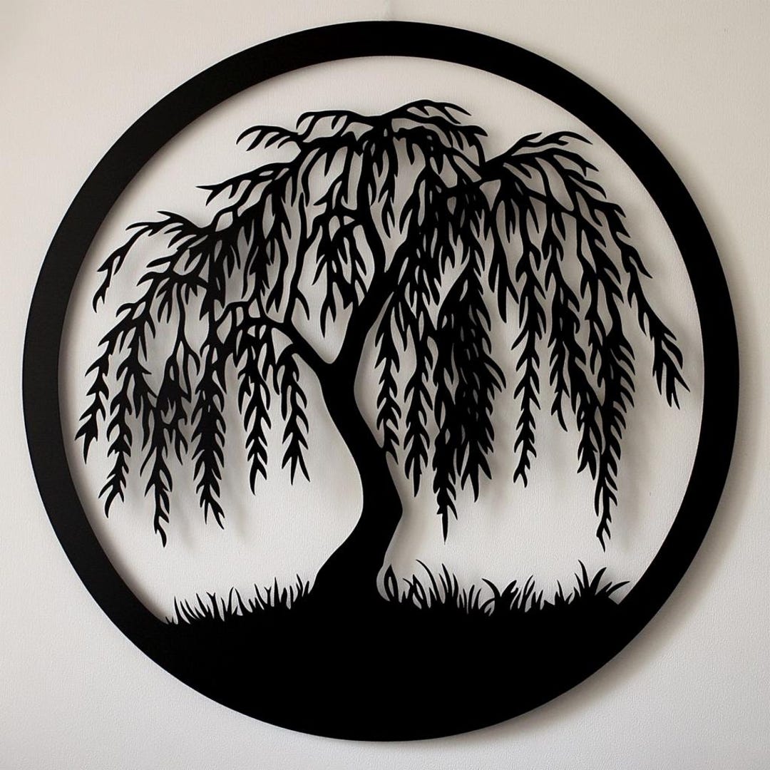 Custom Willow Tree Metal Sign,willow Tree Sign,willow Tree Wall Art ...