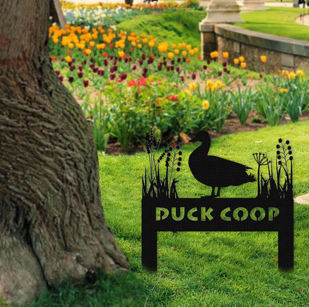 Duck Coop Metal Stake Sign Personalized,custom Duck Farm Decor,quack ...