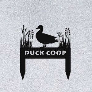 Duck Coop Metal Stake Sign Personalized,custom Duck Farm Decor,quack ...