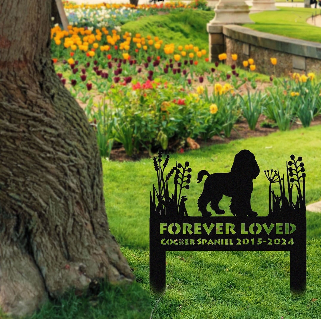 Cocker Spaniel Memorial Stake Sign Personalized,pet Grave Markers Sign ...