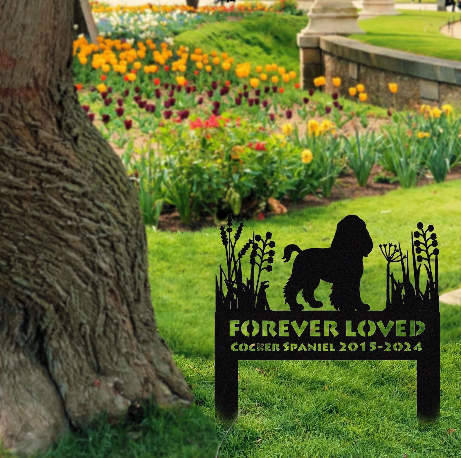 Cocker Spaniel Memorial Stake Sign Personalized,pet Grave Markers Sign ...