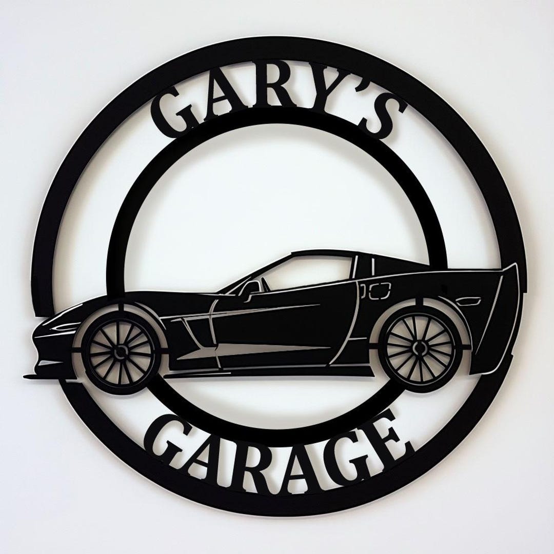 Custom Corvette Sign,corvette Classic Car Sign,corvette Gift for Him ...