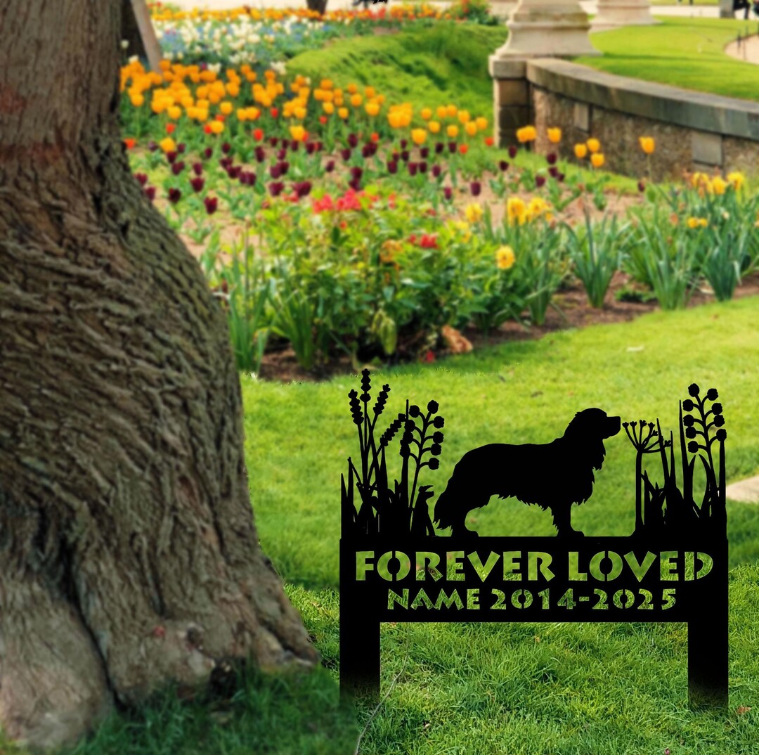 Cavalier King Charles Spaniel Memorial Stakes Sign Personalized,pet ...