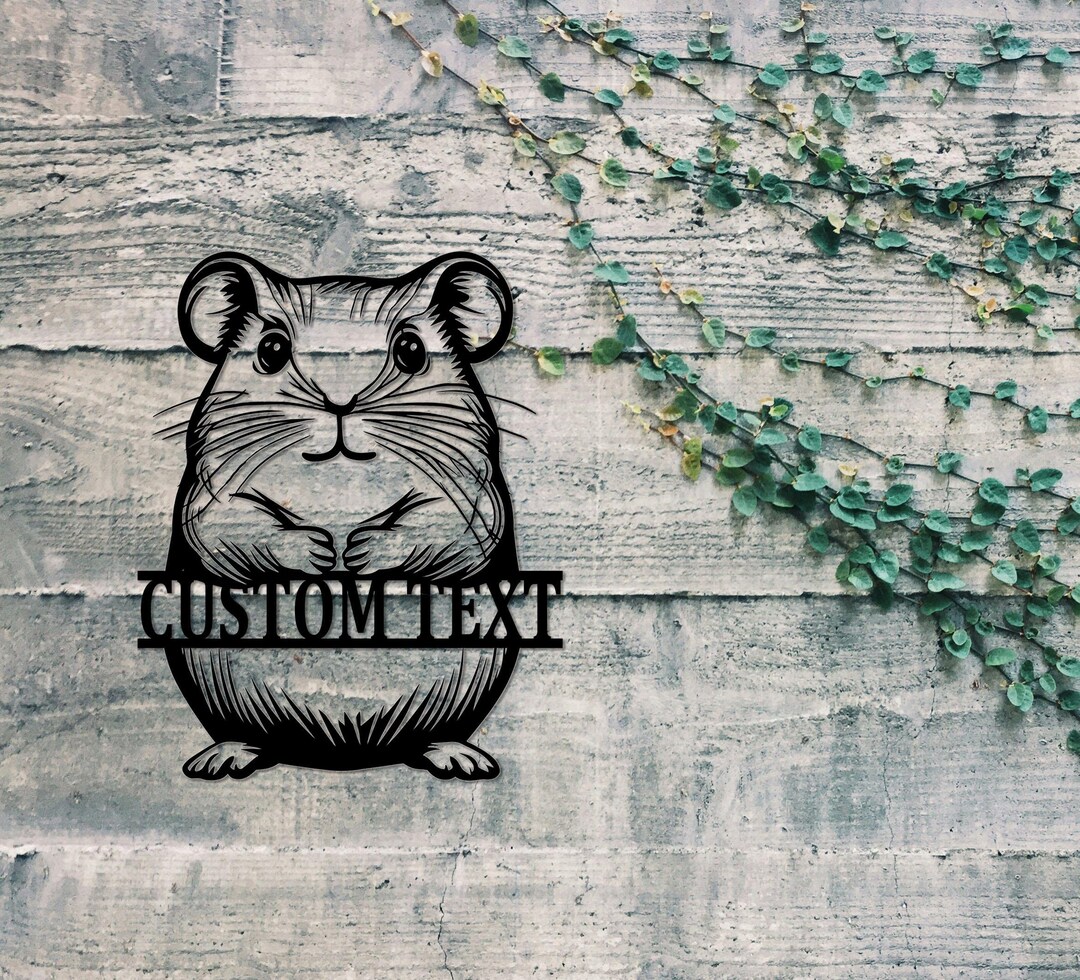 Hamster Metal Sign Personalized,pet Loss Gift,hamster Metal Art,nursery ...