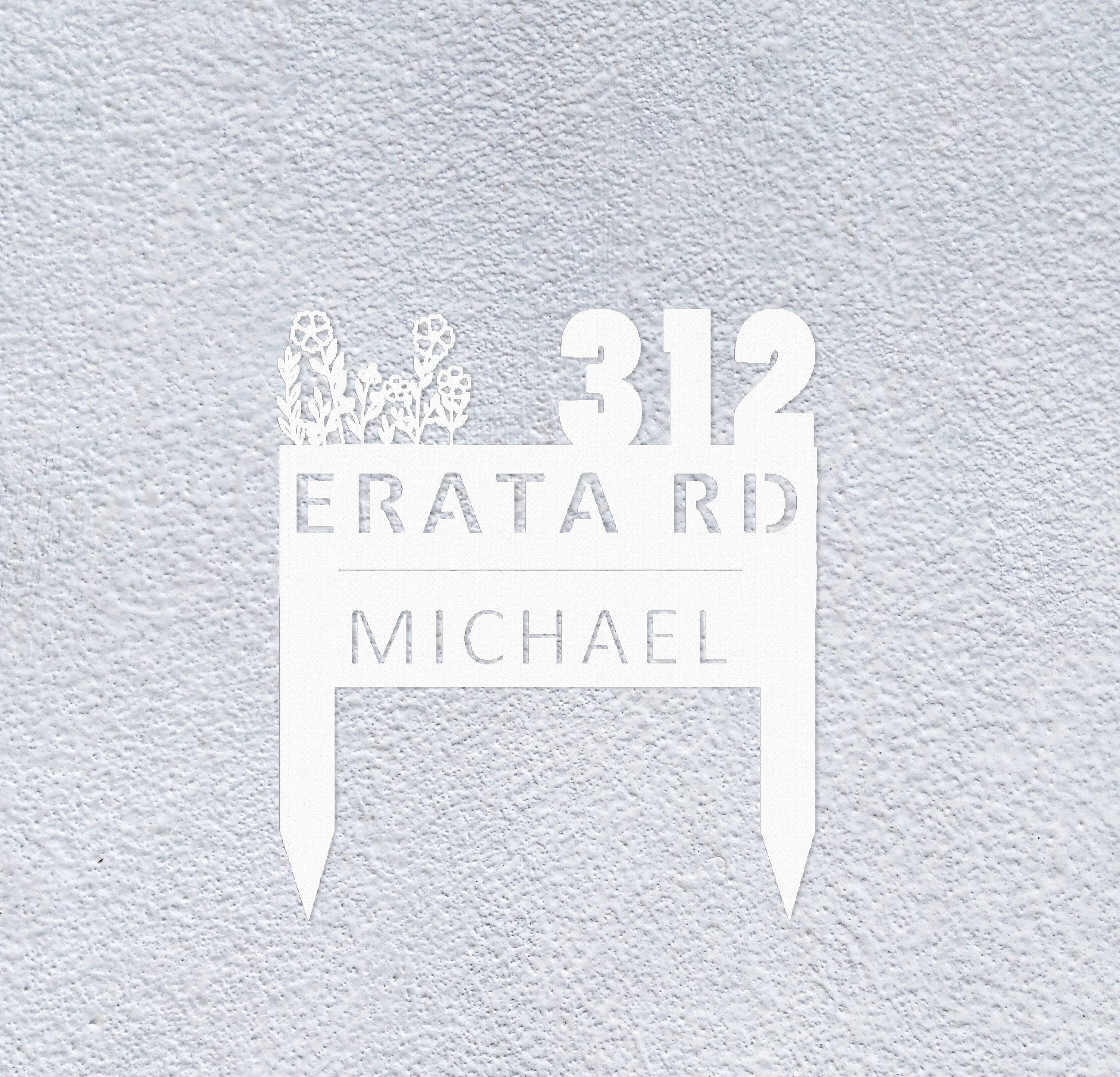 House Address Metal Sign With Stake,custom Home Number Sign,front Yard ...