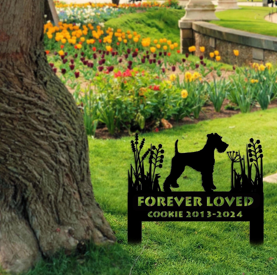 Airedale Terrier Memorial Stake Sign Personalized,pet Grave Markers ...