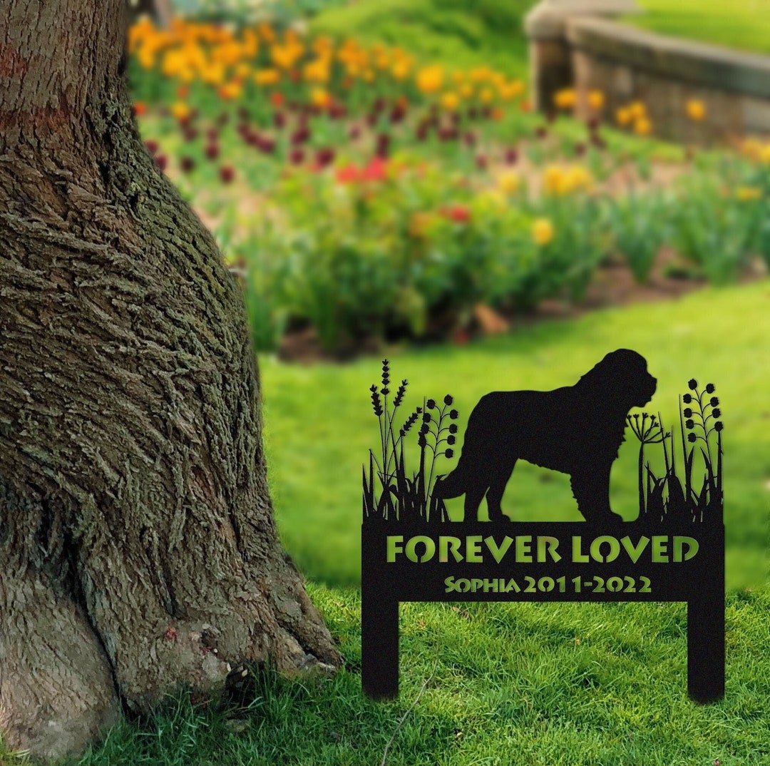 Newfoundlands Dog Memorial Stake Sign Personalized,pet Grave Markers ...