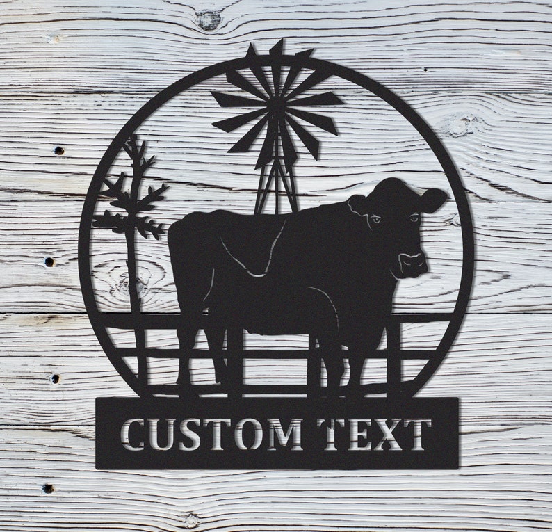 Cow Fence Sign,farm Cow Sign Personalized,metal Cow Sign,farmhouse ...