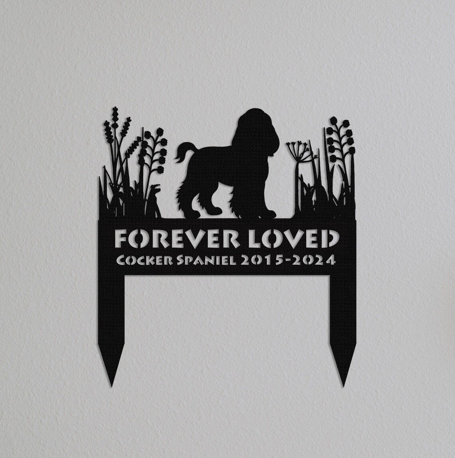 Cocker Spaniel Memorial Stake Sign Personalized,pet Grave Markers Sign ...