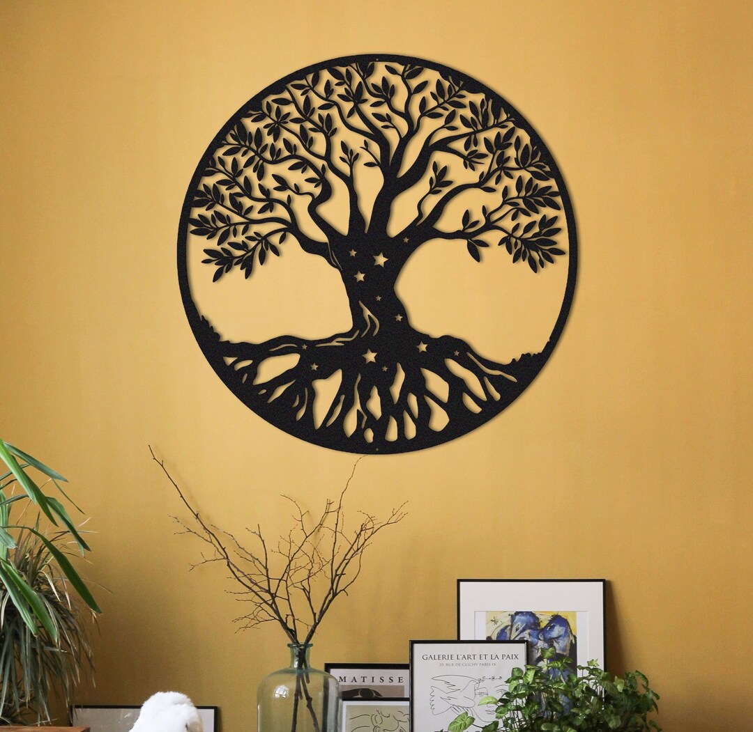 Tree of Life Metal Sign,family Tree Wall Decor,garden Decor,metal Tree ...