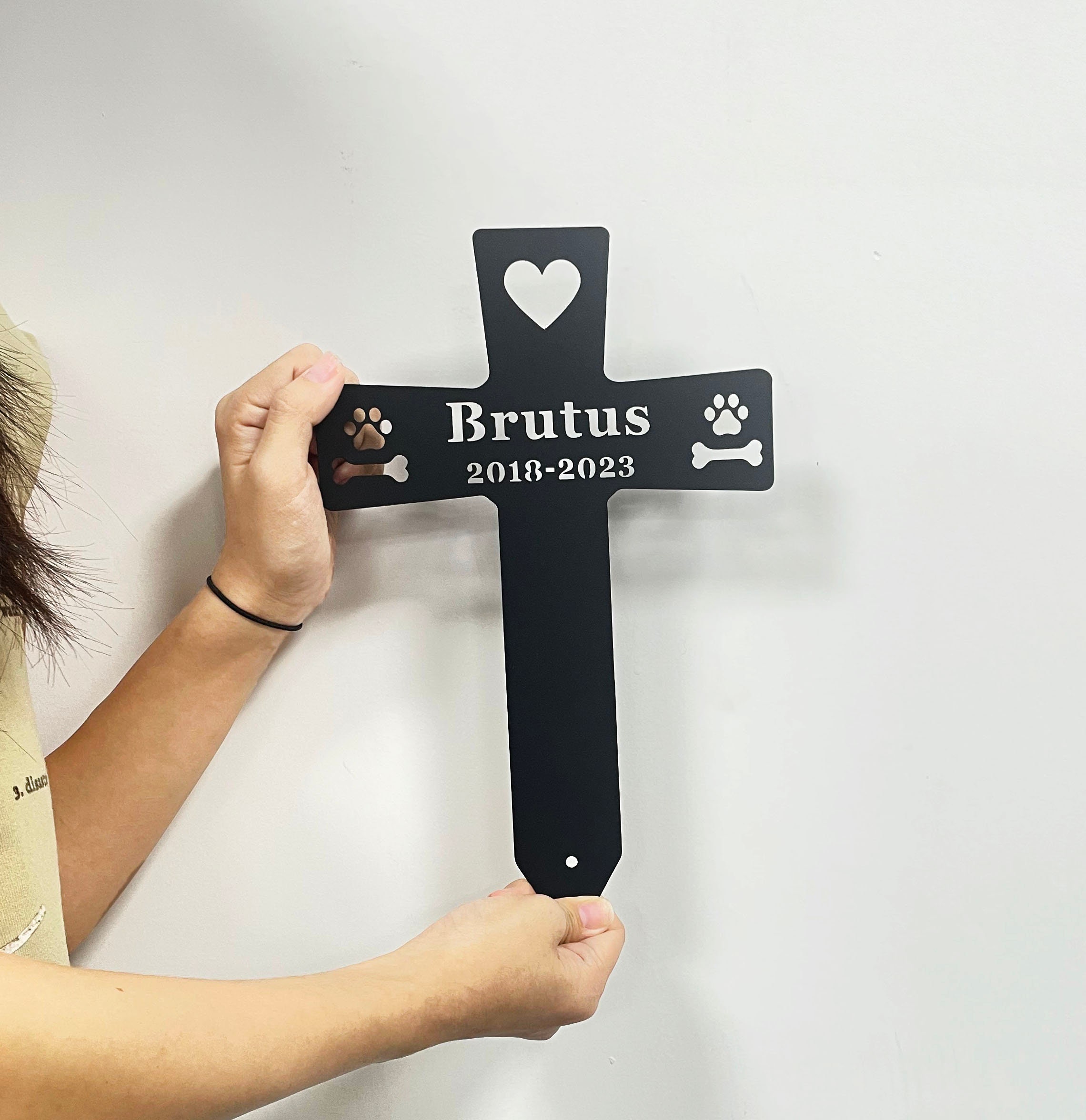 Custom Cross Pet Memorial Stake Sign,pet Grave Markers Sign,sign With ...