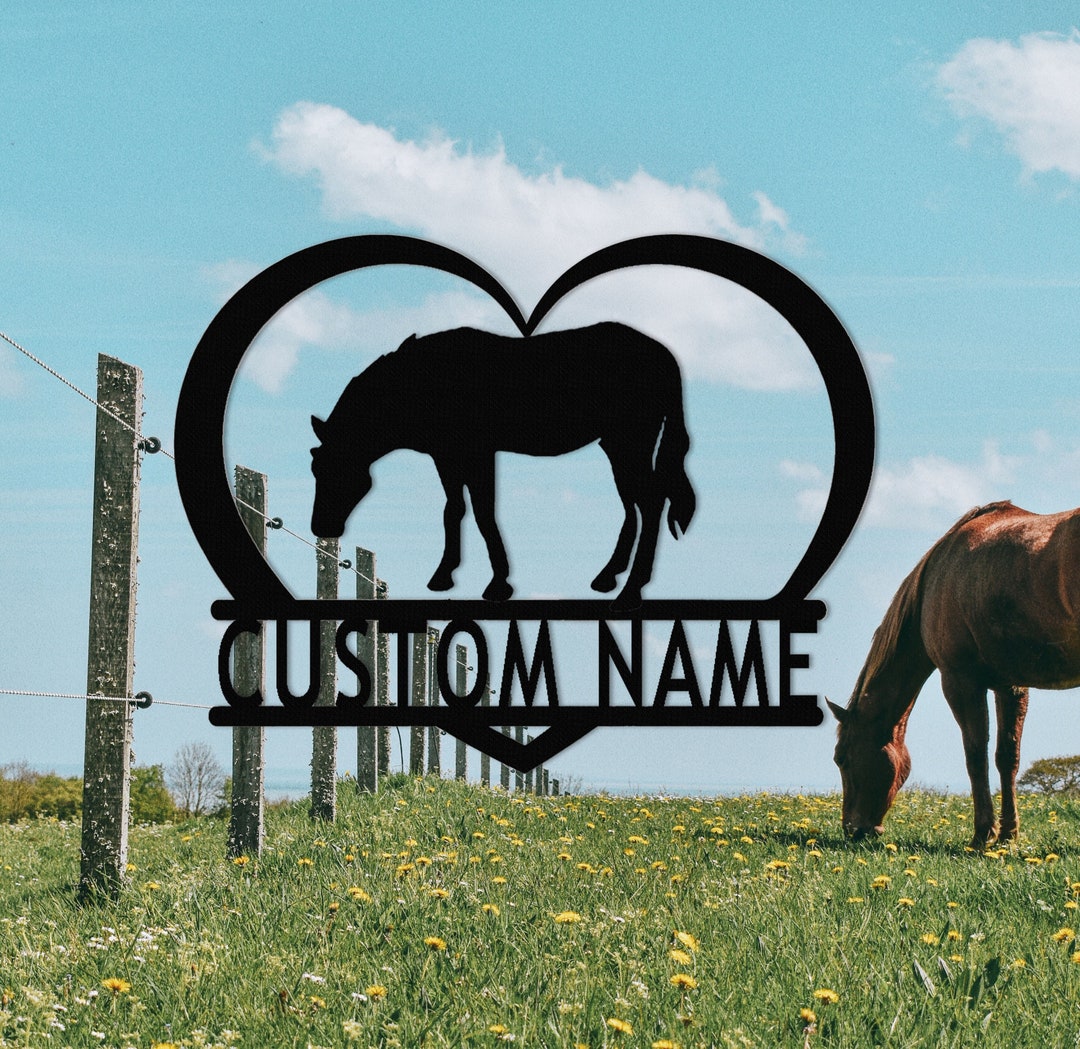 Horse Heart Metal Sign Personalized,horse Memorial Gift,horse ...
