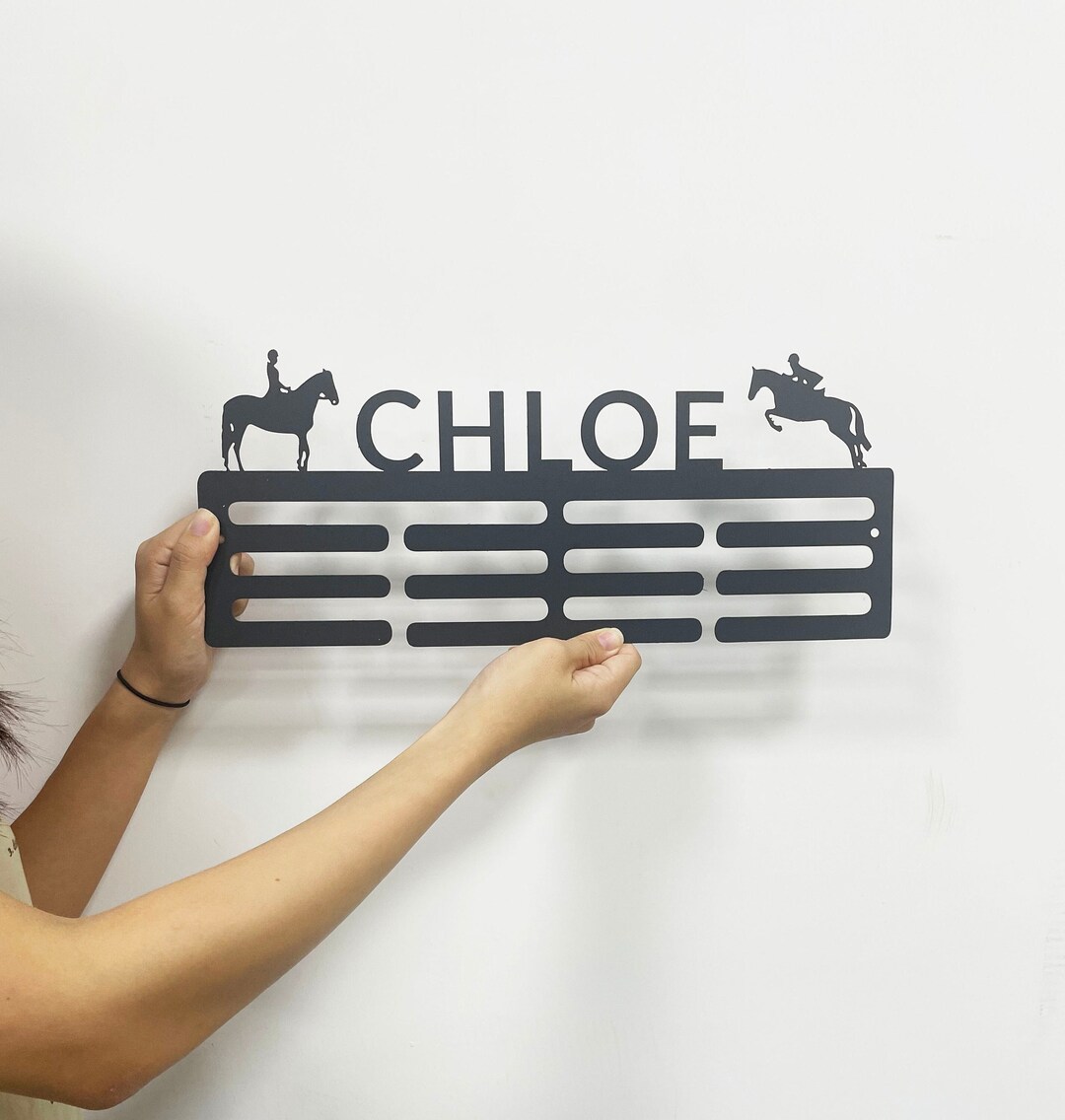 Custom Horse Medal Hanger,personalized Horse Rider Name Medal Hanger ...