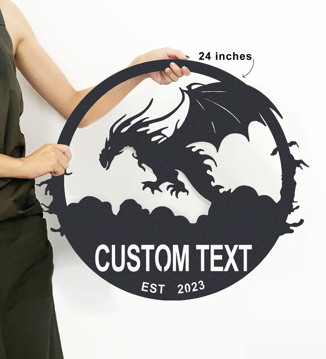 Dragon Metal Sign Personalized,custom Dragon Metal Art,dragon Name Sign ...