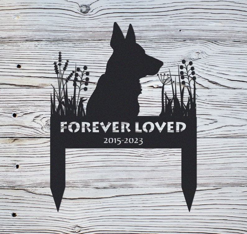 German Shepherd Memorial Stake Sign Personalizedpet Grave - Etsy