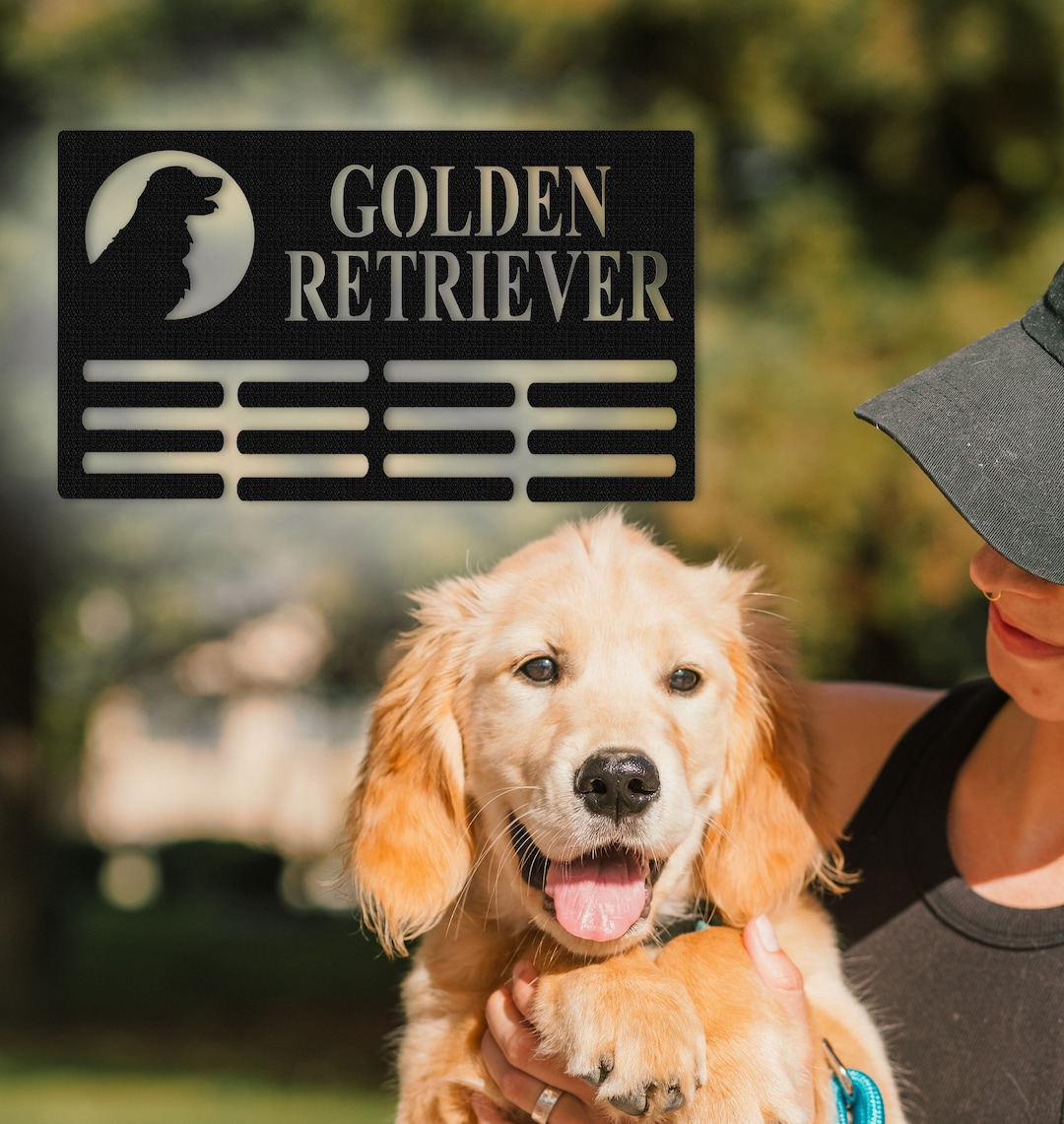 Pet Award Medal Hanger,custom Golden Retriever Medal Hanger,12 Rungs ...