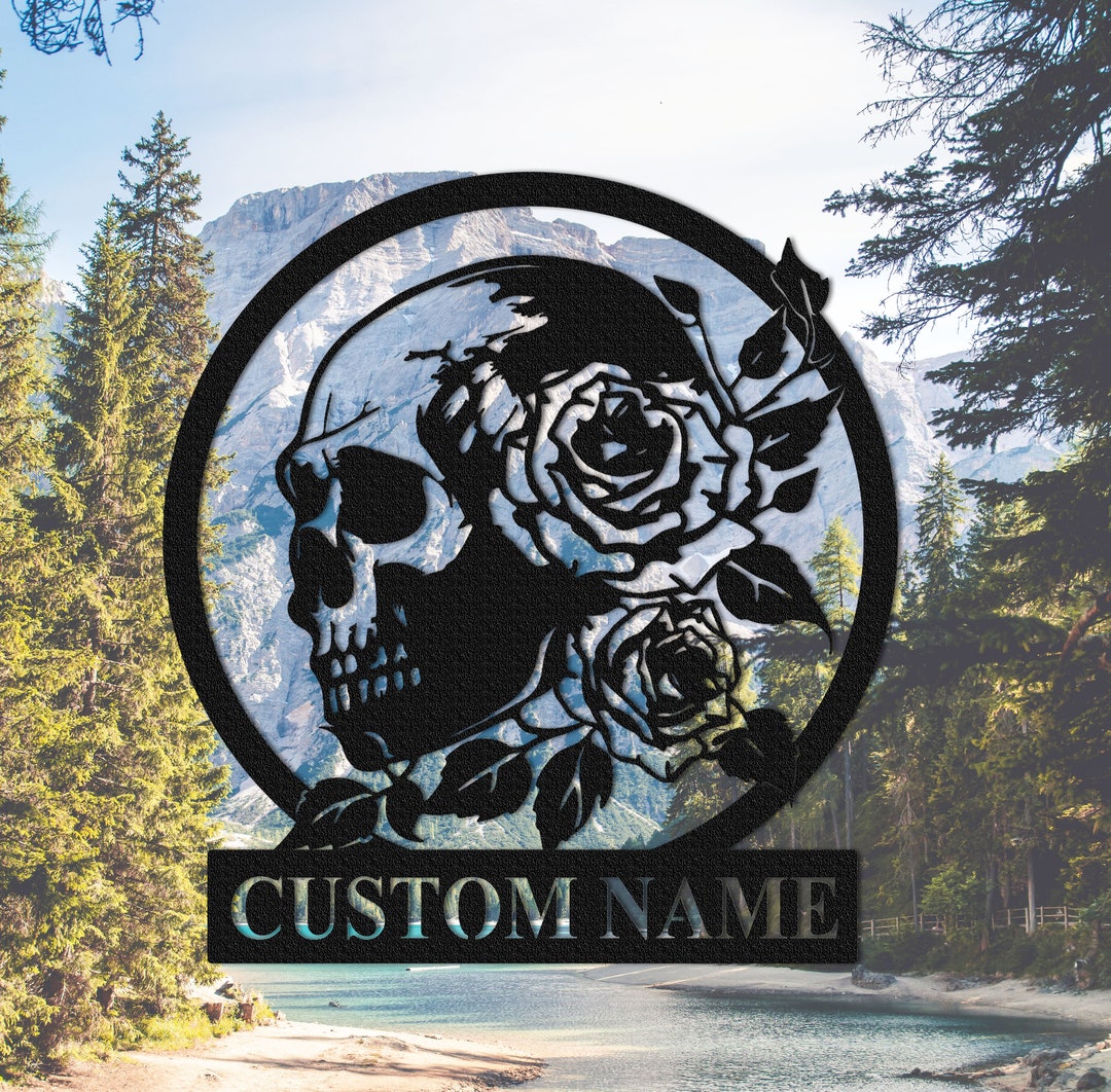 Sugar Skull Metal Sign Personalized,custom Skull Wall Art,skull Gifts ...