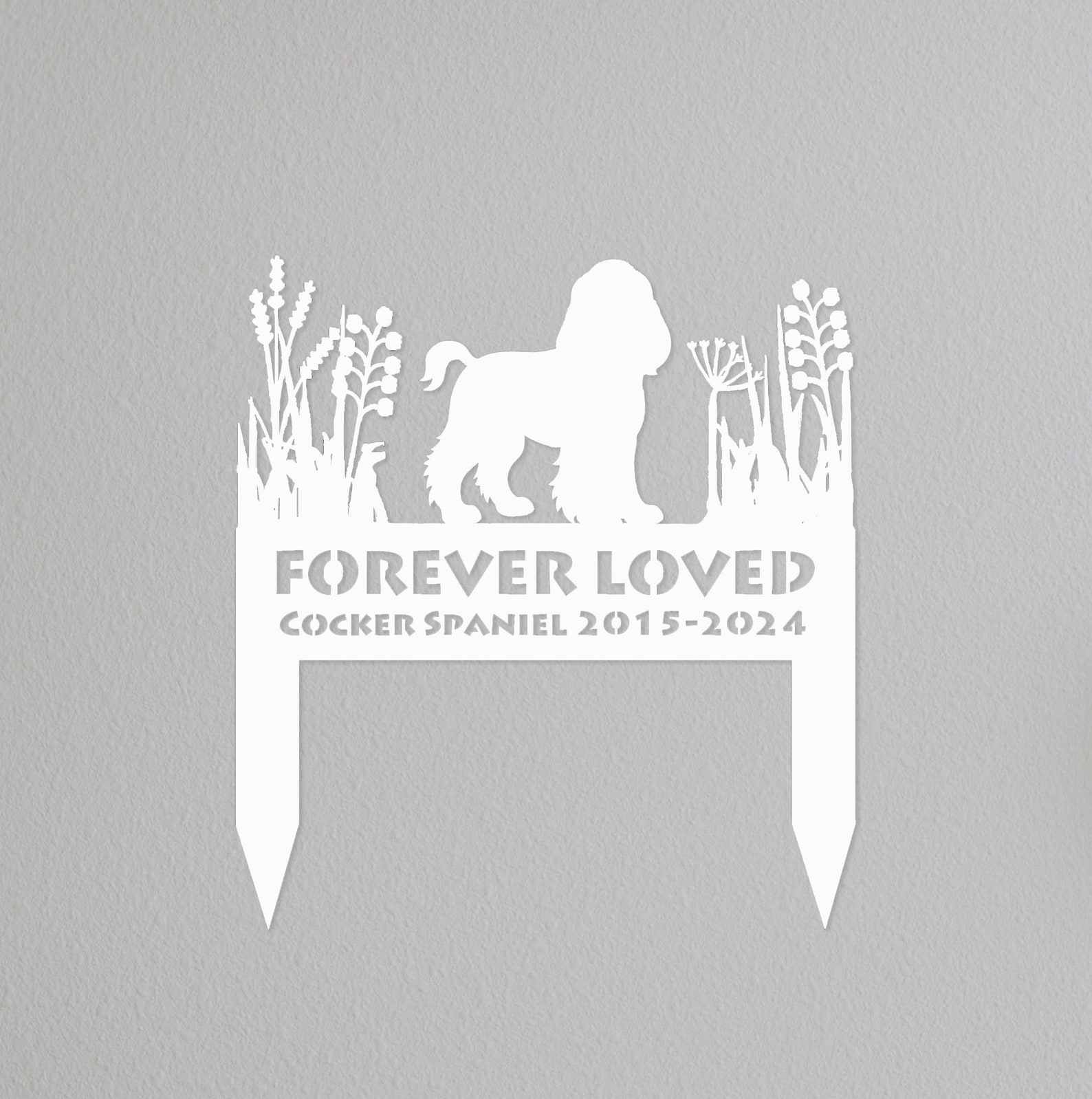Cocker Spaniel Memorial Stake Sign Personalized,pet Grave Markers Sign ...