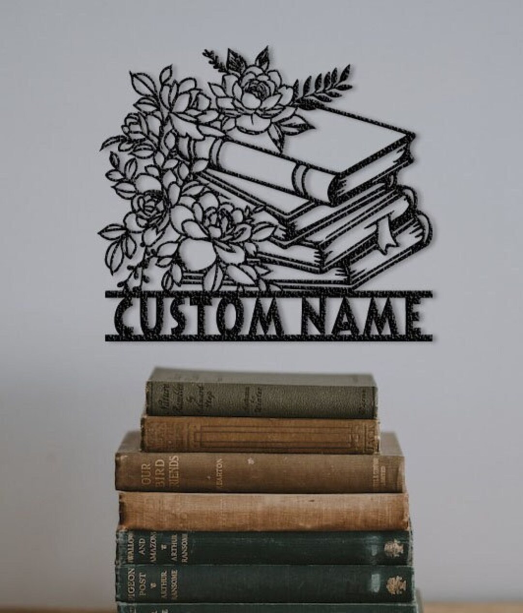 Custom Books Metal Sign,bookshelf Sign,bookworm Sign,library Decor ...