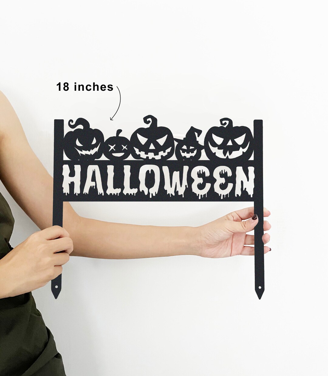 Halloween Pumpkin Sign Personalized,halloween Stake Sign,sign With ...