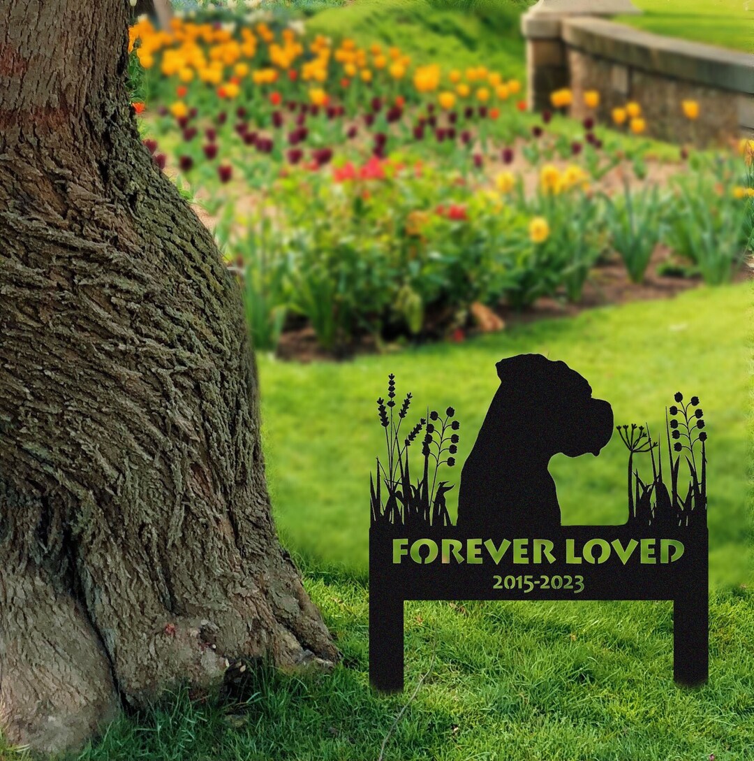Boxer Dog Memorial Stake Sign Personalizedpet Grave Markers - Etsy