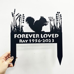 Squirrel Memorial Stake Sign Personalized,pet Grave Markers Sign ...