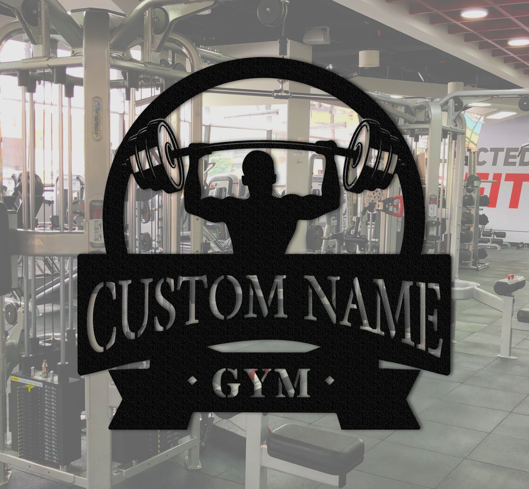 Personalized Home Gym Sign,home Gym Sign,cross Fit Sign,fitness Center ...