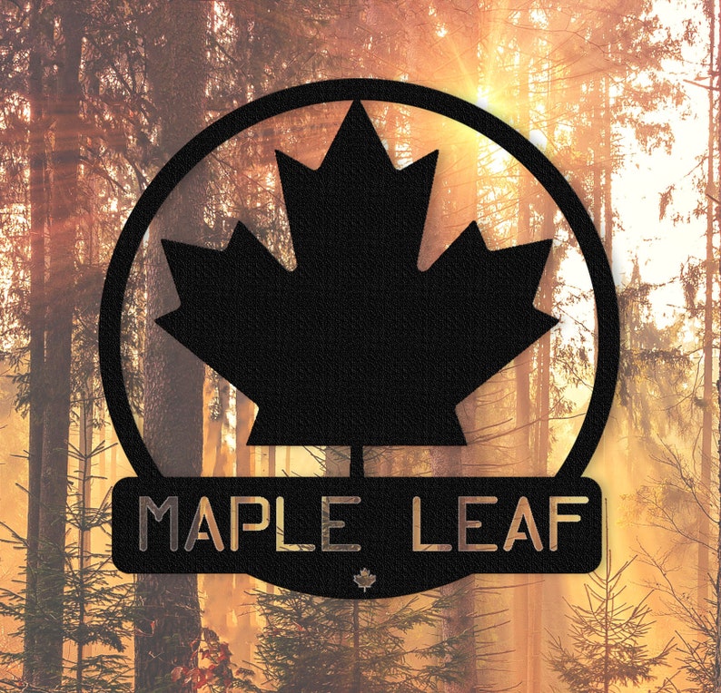 Maple Leaf Metal Sign Personalized,canada Metal Sign,maple Leaf Wall ...