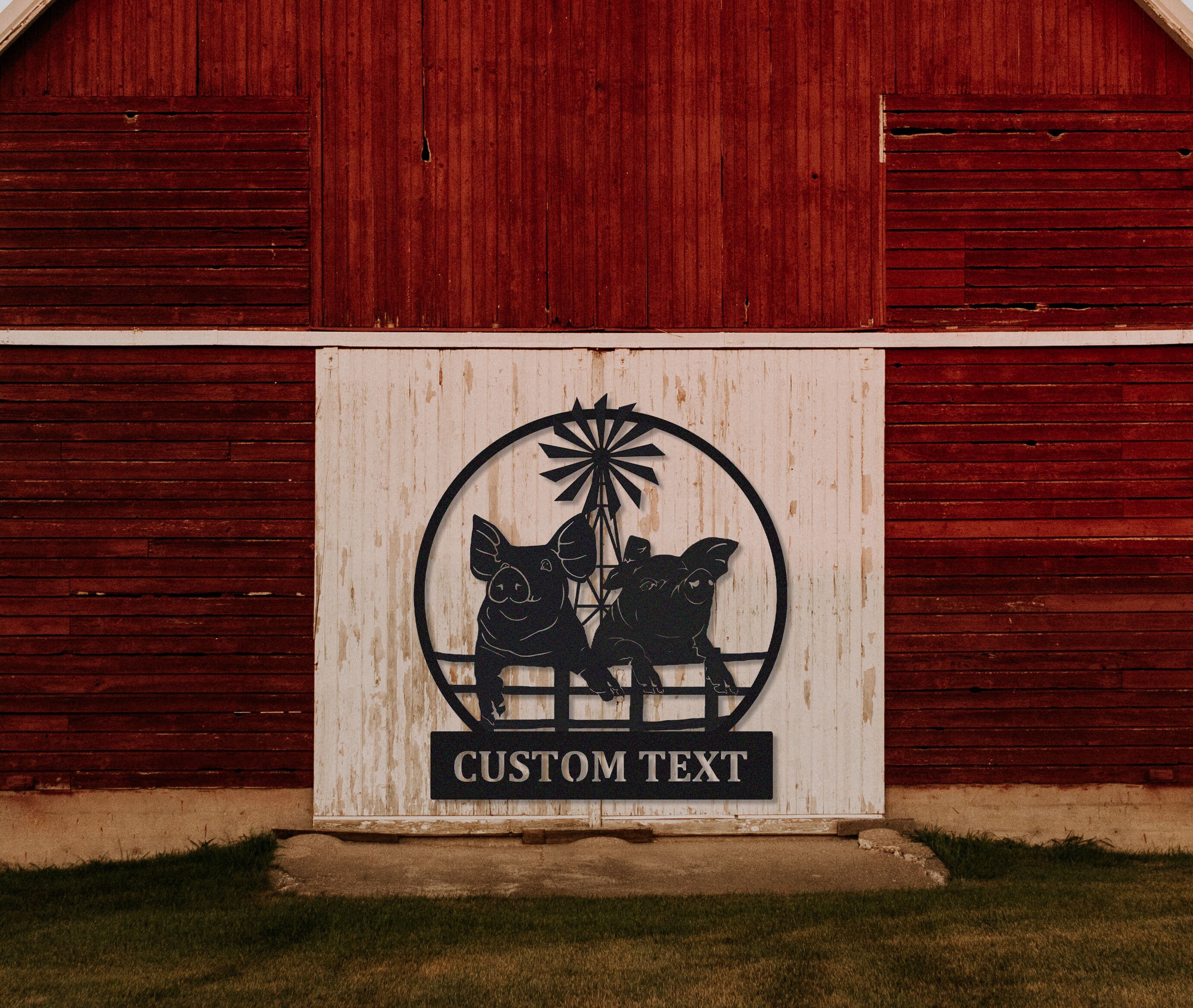 Pig Metal Sign Personalizedcustom Pig Farm Signpig Giftpig - Etsy