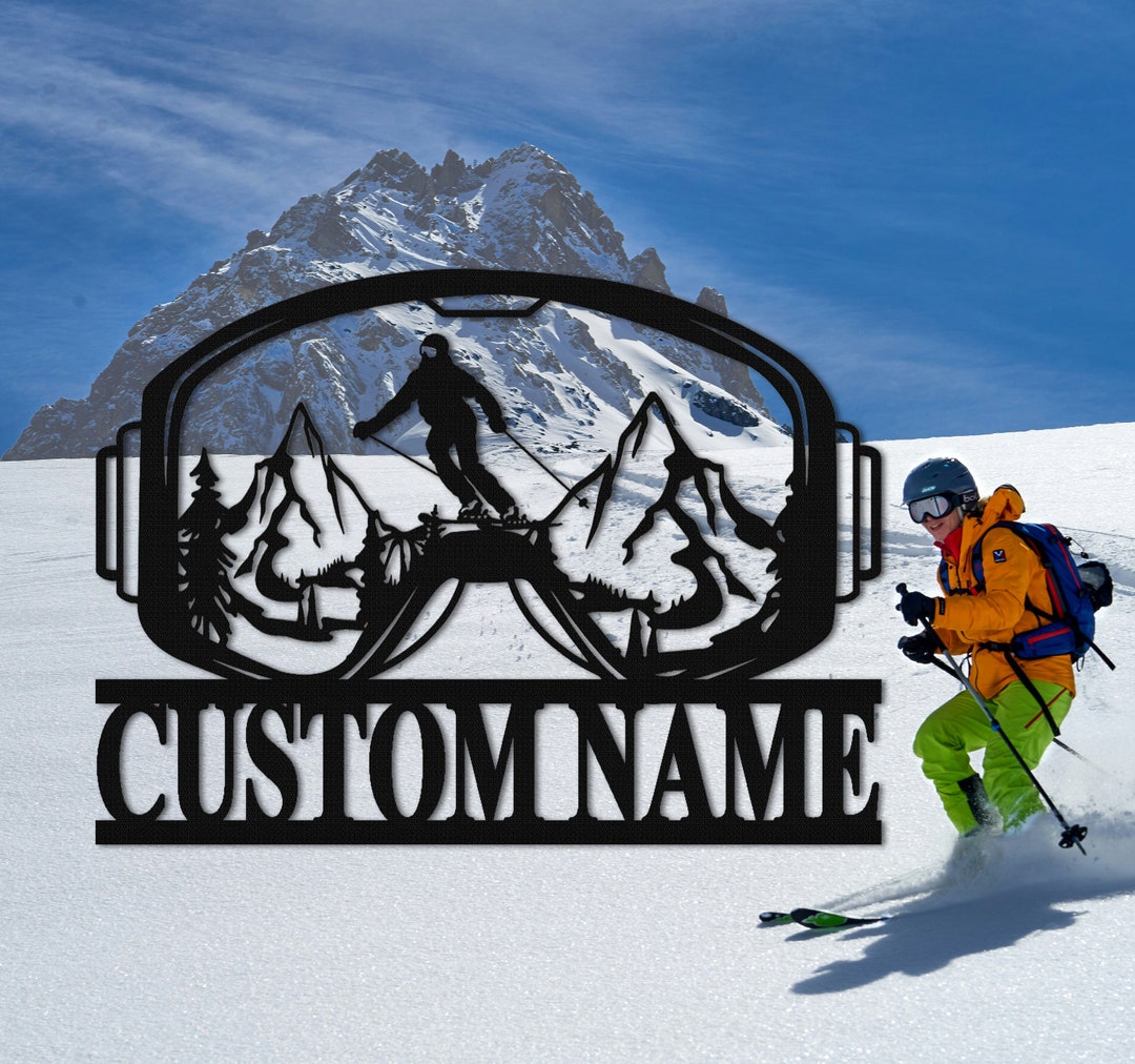 Skifahren Metall Zeichen personalisiert, benutzerdefinierte Metall ...