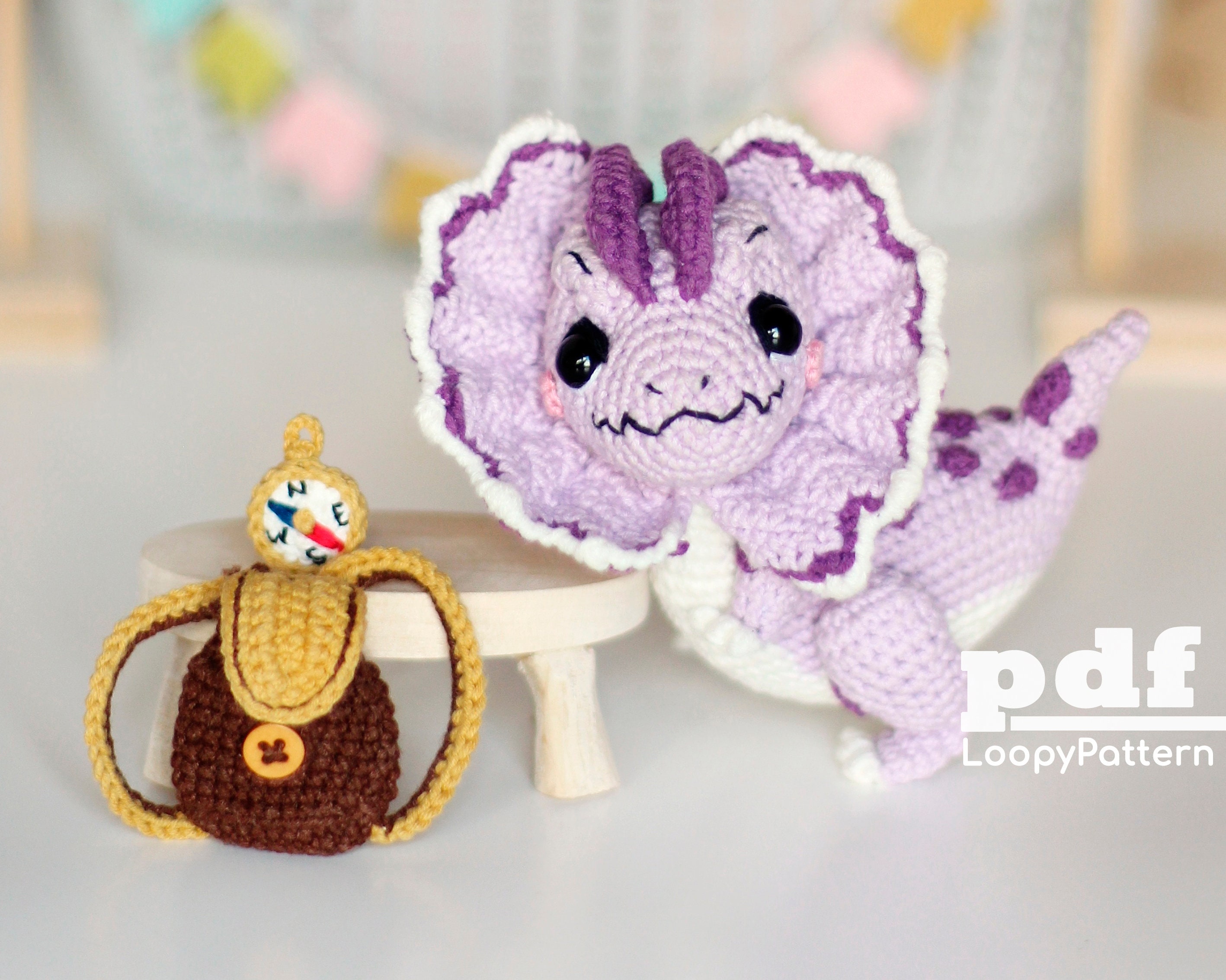 Crochet Pattern Dinosaur Dilophosaurus Amigurumi PDF Digital - Etsy ...