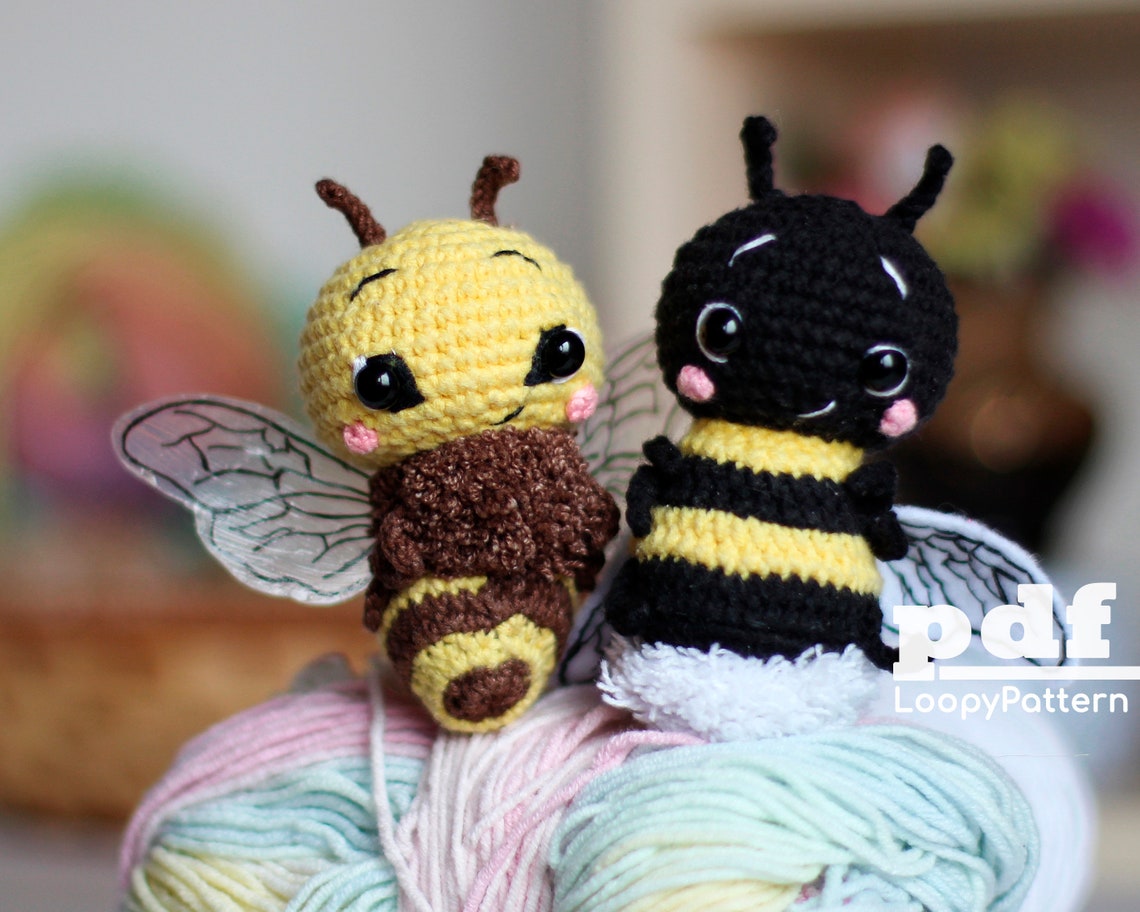 2 in 1 Crochet Pattern Bee Amigurumi Bumblebee Pattern PDF - Etsy