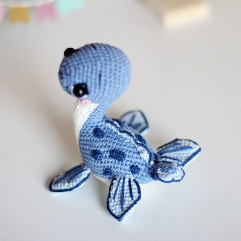 Crochet Pattern Dinosaur Plesiosaurus Amigurumi, PDF Digital Download ...