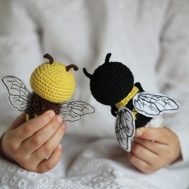 2 in 1 Crochet Pattern Bee Amigurumi Bumblebee Pattern PDF - Etsy